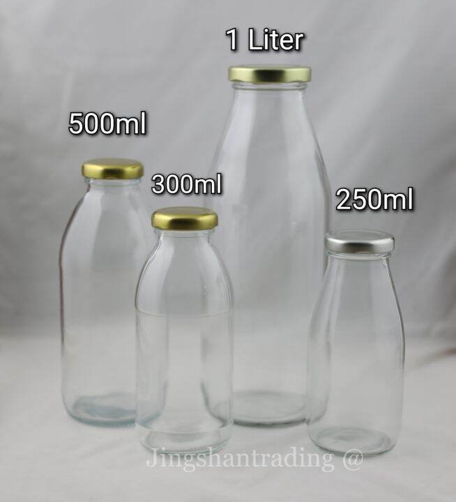 250ml | 300ml | 500ml | 1000ml Botol kaca /Glass bottle /milk bottle ...
