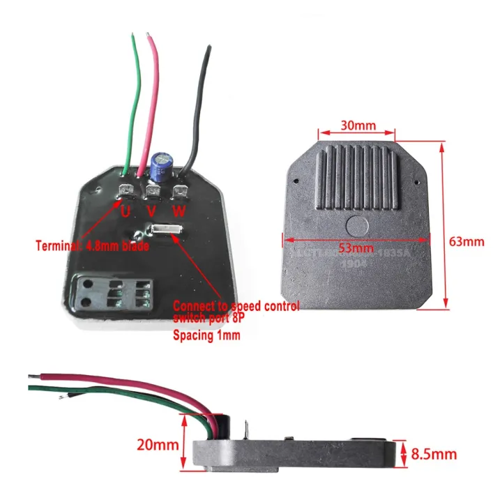 DC15-24V Brushless Motor ESC Drive Forward And Reverse Controller High ...