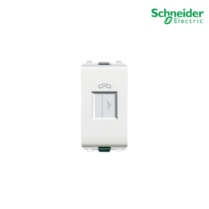 Schneider Electric ชุดเต้ารับโทรศัพท์ 6ขา 4สาย พร้อมม่านนิรภัยขนาด 1 ...