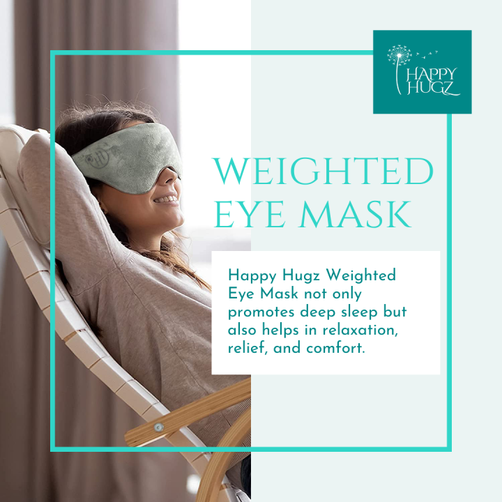 Happy Hugz Bamboo Weighted Eye Mask 100% Blackout Eye Mask for ...