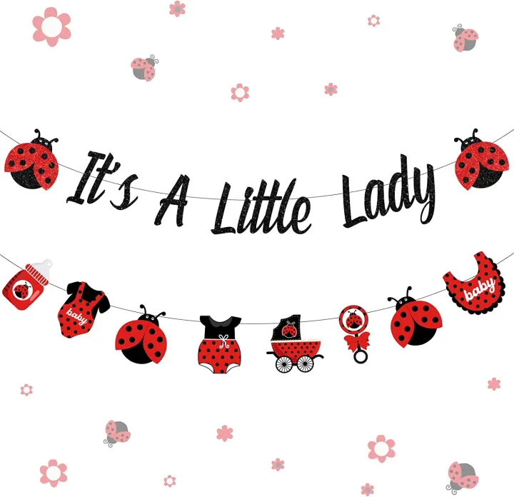 JOLLYBOOM Ladybug Baby Shower Decorations Lady Beetles Gender Reveal It ...