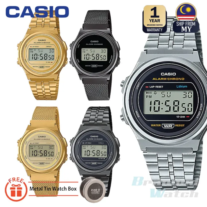 [100% ORIGINAL] CASIO A171 SERIES A171WE-1A A171WEG-9A A171WEGG-1A ...