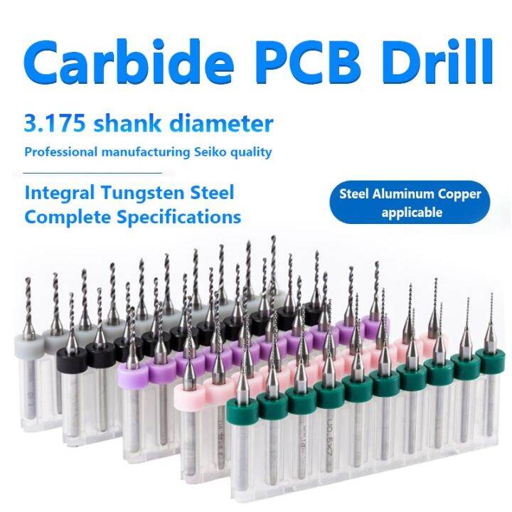PCB Mini Drill Bit Tungsten Steel 10pcs/Set 0.1mm To 3.175mm Carbide ...