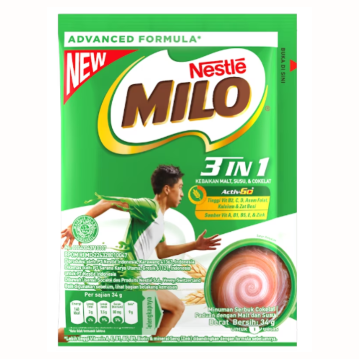 MILO 3 in 1 ActivGo Sachet 10pc Nestle | Lazada Indonesia