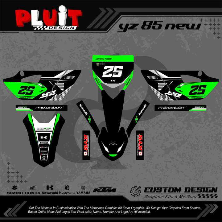 DECAL YZ 85 NEW 3M DESAIN BARU CUSTOM BEBAS WARNA BISA PAKAI NO DAN ...