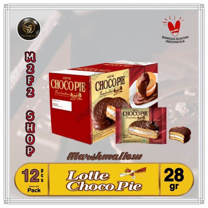 Lotte Biskuit Choco Pie Marshmallow - 26 gr (Kemasan Pack) | Lazada Indonesia