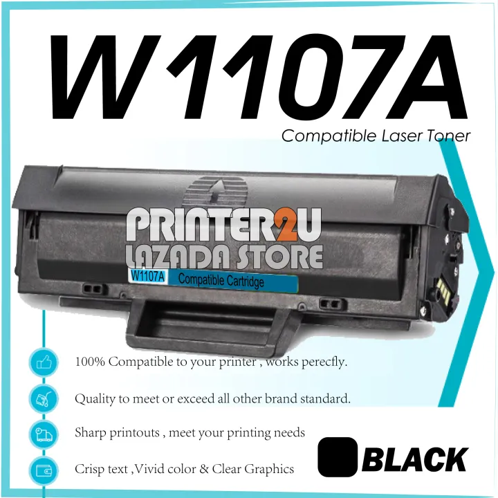 EXTRA HIGH YIELD Toner Compatible to HP W1107A 107A W1107X Cartridge ...