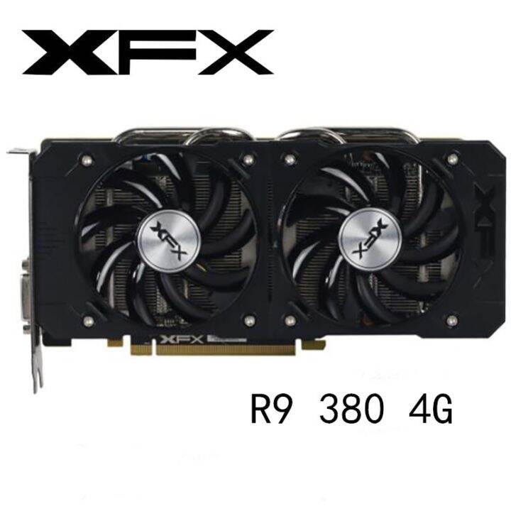 1วิดีโอการ์ด XFX R9380 4GB การ์ดแสดงผลสำหรับ AMD Radeon 380X R9 380 4GB ...