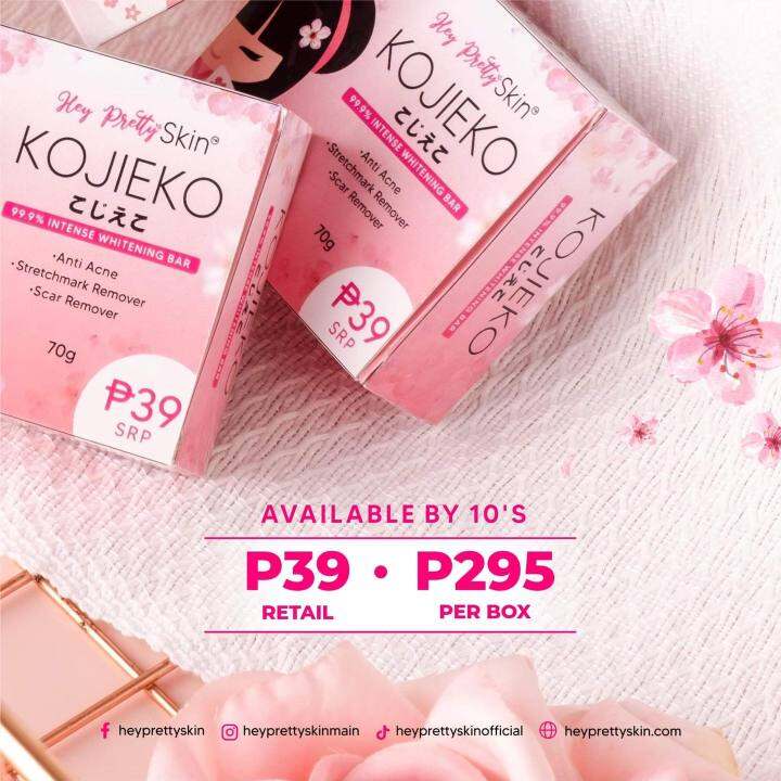 Hey Pretty Skin Kojieko Intense Whitening Bar Anti-Acne Stretchmark and ...