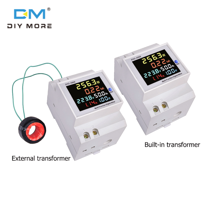 diymore Color LCD Screen Single-phase Household Smart Watt-hour Meter ...