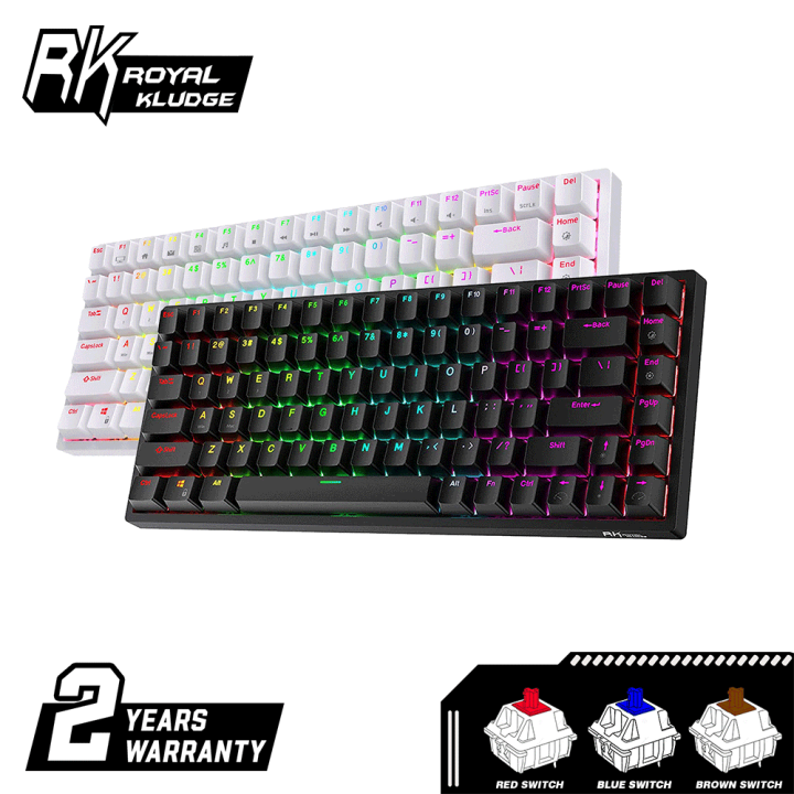 Royal Kludge RK84 Tri Mode RGB 84 Keys Hot Swappable Mechanical ...