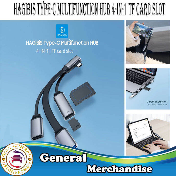 USB-C HUB 4-in1 Splitter Type-C to Multi USB 3.0 USB 2.0 TF Card Reader ...