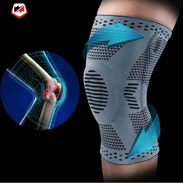 Winmax 1 Piece Silicone Padding Springs Support Knee Pad Fitness ...