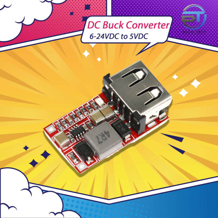 BoonTech DC Buck Converter 6-24VDC to 5VDC | 6-20VDC to 5.2VDC 3A DC-DC ...