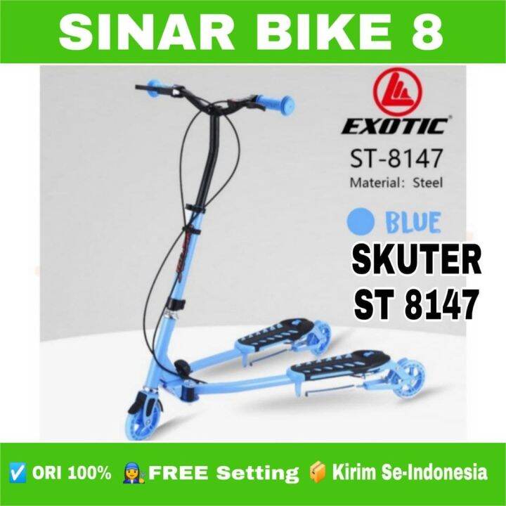 Skuter Anak Otoped EXOTIC ST 8147 Roda Tiga Layang Rem Bisa Dilipat | Lazada Indonesia