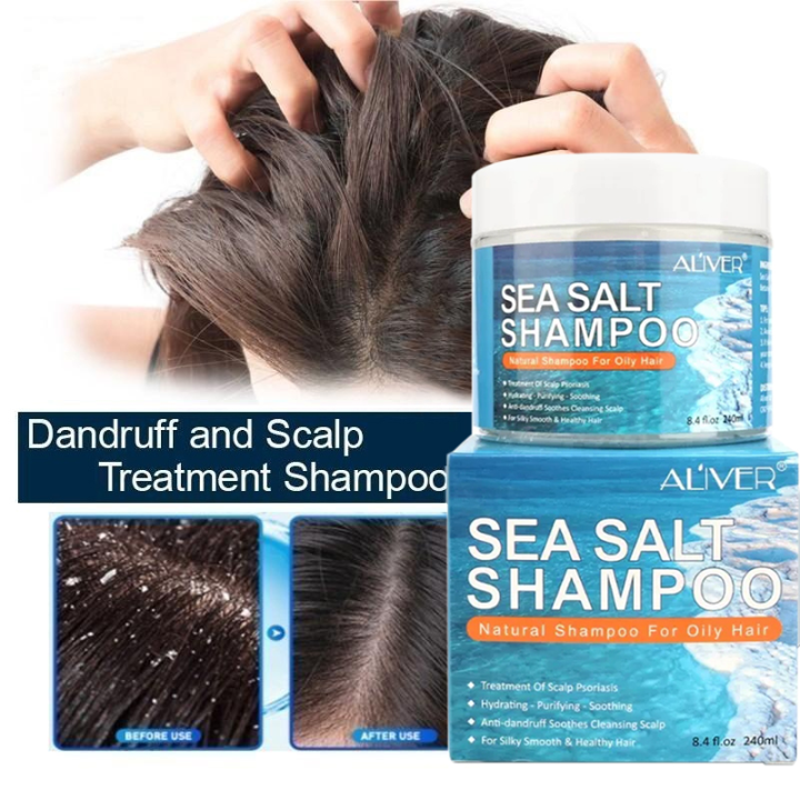 [COD] ALIVER Sea Salt Shampoo For dandruff and scalp treatment 200g ...