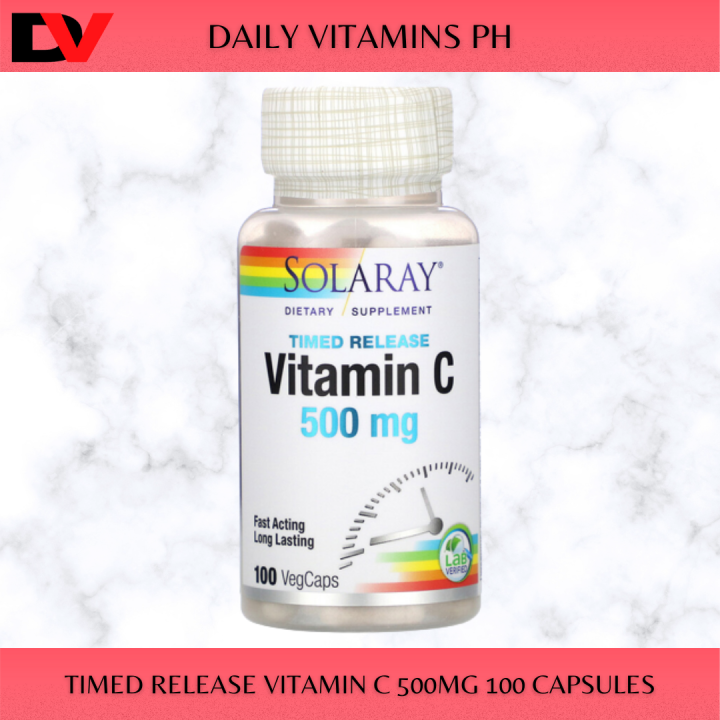 Solaray, Vitamin C, Time Release, 500 mg, 100 Capsules - Vitamin C Food ...