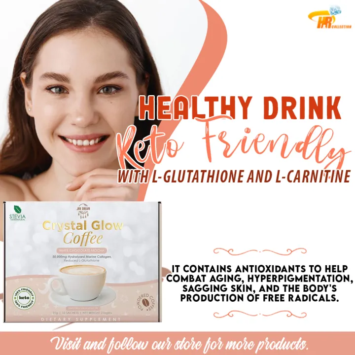 Original Crystal Glow Coffee White Chocolate Mocha 10 Sachets, Slimming ...