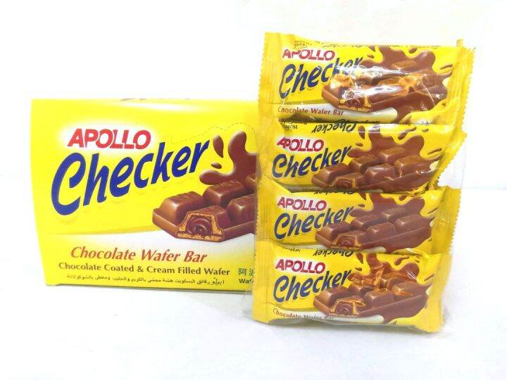 Apollo 8pcs x 18gm 1788 Checker Chocolate Wafer Bar | Lazada