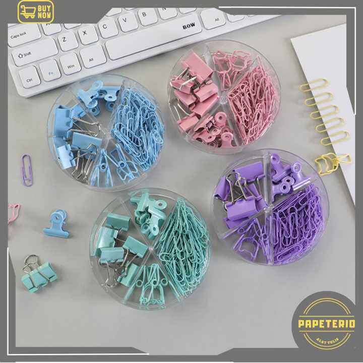 Binder Clip / Kombinasi Klip Penjepit Kertas / Push Pin Set ST0004 ...
