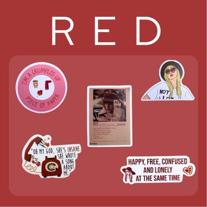 RED Album Taylor Swift Era Stickers for Laptops Luggage Notebook ...