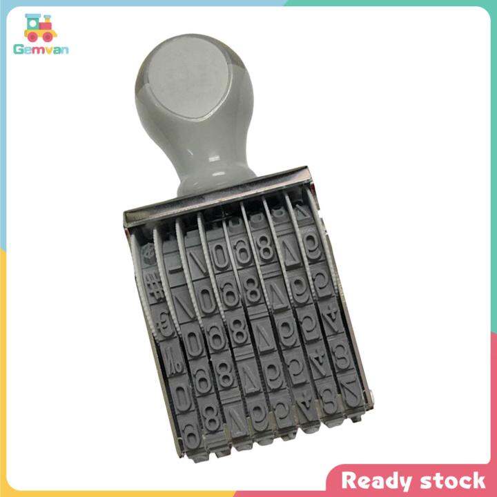 Gemvan Rubber Number Stamp Wheels Rolling 8 Digit Calendar Time Devices ...