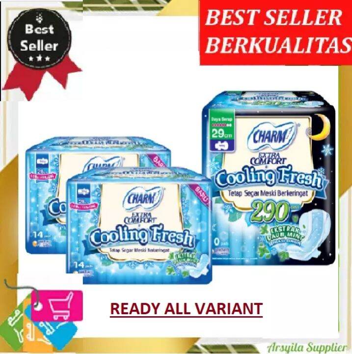 CHARM Cooling Fresh 23 cm , 26 cm, 28 cm, 29cm , 35cm 24 Pads - All ...