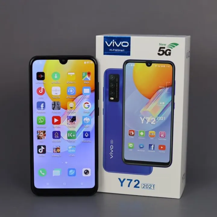 Vivo Y72 2021 งานเหมือนแท้ เกรดa โทรศัพท์ราคถูก 6g 128g โทรศัพท์ มือถือ