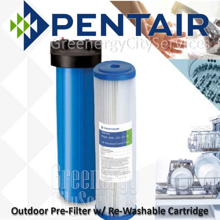 Pentair US 20" Pre-Filter 20Micron w/ Re-Washable Cartridge BigBlue ...