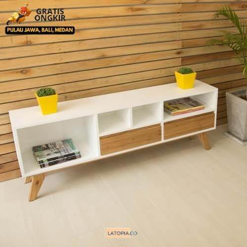 Meja TV Simple Elegan Panjang 120 Lebar 30 Tinggi 40 Cm Tebal 62 Cm ...