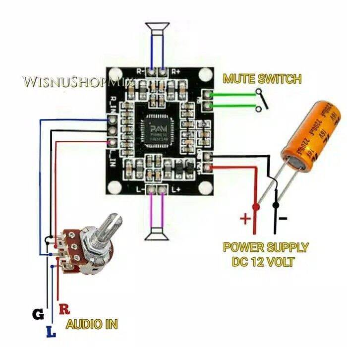 PAM8610 Audio Stereo Amplifier Module Pinout, Features,, 53% OFF
