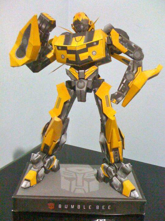 DIY Papercraft Lembar kertas pola Robot Bumble Bee simple 25cm | Lazada ...