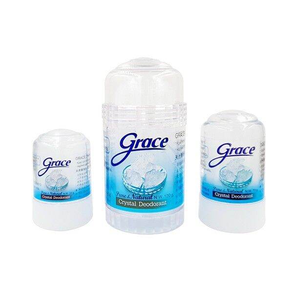 Grace Crystal Deodorant Pure & Natural 70 g (โรออนสารส้มระงับกลิ่นกาย ...