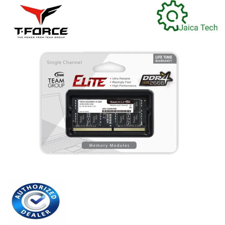 Teamgroup TForce Elite 16GB 8GB 4GB 3200MHz 2666MHz 2400MHz DDR4 SODIMM ...