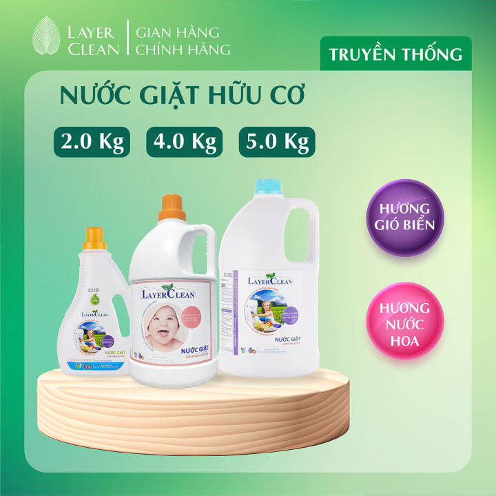 Nước giặt hữu cơ truyền thống Layer CLean, sạch bóng tự nhiên, an toàn ...