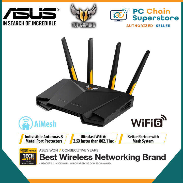 ASUS TUF Gaming AX3000 Dual Band WiFi 6 (802.11ax) Gaming Router ...