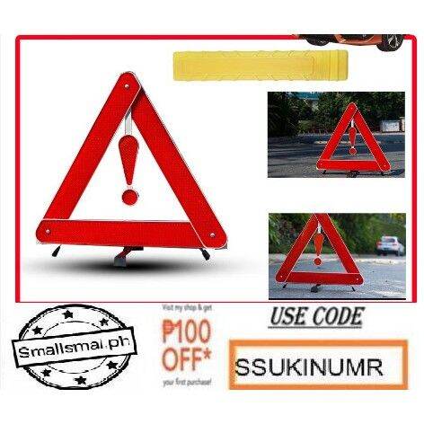 Reflective Emergency Stop Tripod Hazard Warning Sign FoldedswU | Lazada PH
