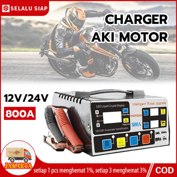 ces aki mobil dan motor Charger Aki Mobil Motor Portable Automatic Smart Intelligent Chip 12V ...