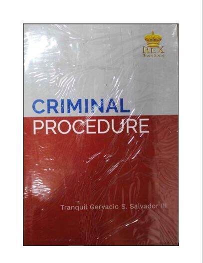 Criminal Procedure (First Edition) by Tranquil Gervacio S. Salvador III ...