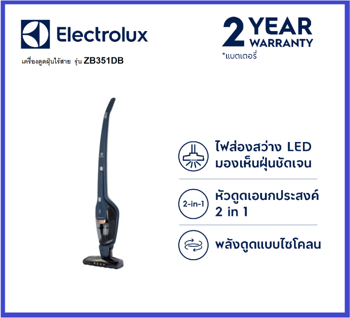 🔥🔥Electrolux เครื่องดูดฝุ่นไร้สายชนิดด้ามจับ รุ่น ErgoRapido ZB3513DB ...