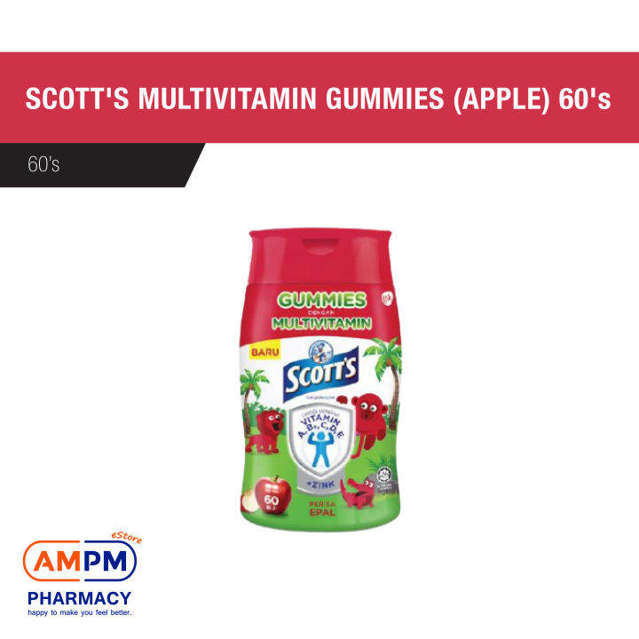 SCOTT'S MULTIVITAMIN GUMMIES (APPLE) 60's | Lazada