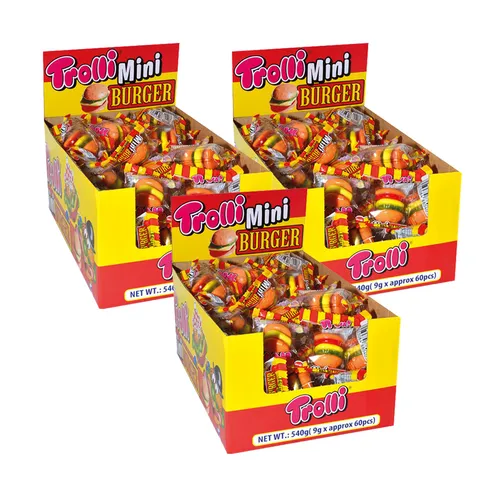 Trolli Mini Burger Gummi Candy 3 Pack (540g per Pack) | Lazada PH