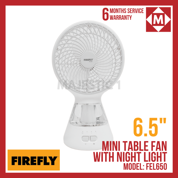 Firefly Mini Table Fan with Night Light (FEL650) | Lazada PH