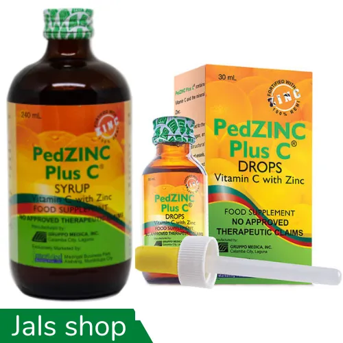 Pedzinc Plus Vitamin C with Zinc Syrup 240ml, 120ml and 30ml Drops ...