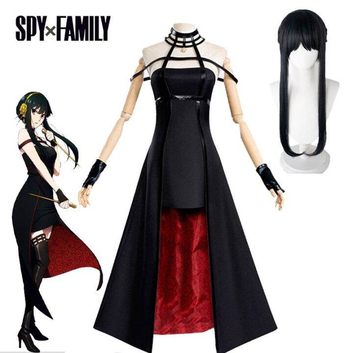 Anime Spy X Family Yor Forger Cosplay Costume Killer Gothic Halter ...