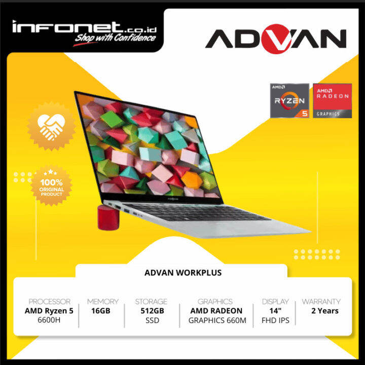 ADVAN WORKPLUS RYZEN 5 6600H 16GB 512GB SSD 14 FHD IPS W11 | Lazada ...
