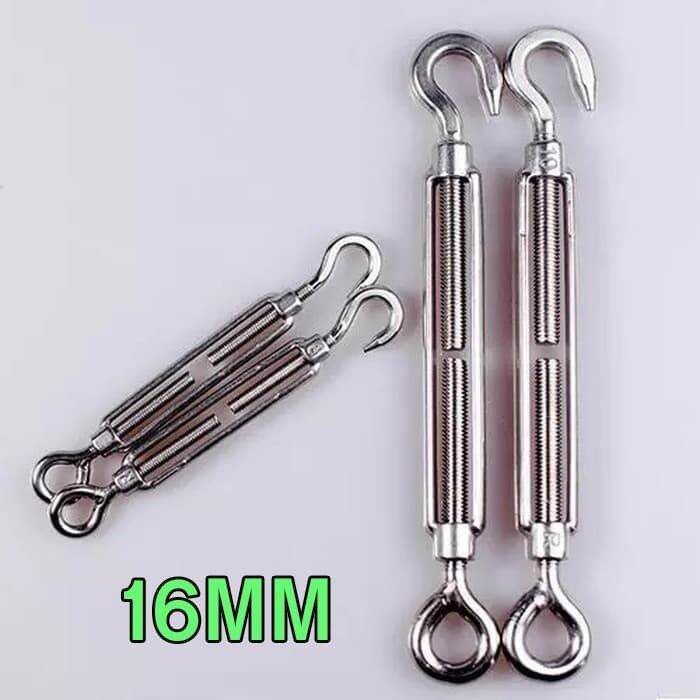 SpanSkrup Span Skrup Jarum Keras m16 Turnbuckle Eye To Hook Stainless ...