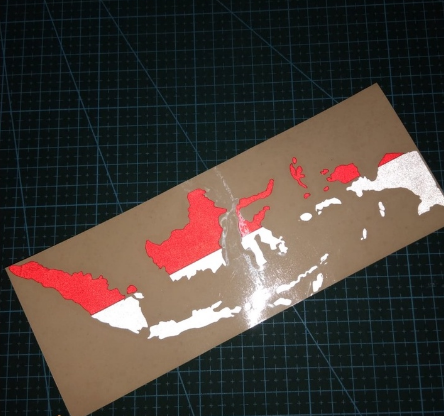 Sticker Peta Indonesia | cutting sticker menyala | Lazada Indonesia