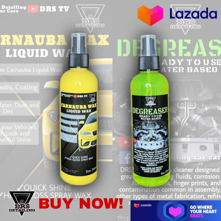 Drs detailing Carnauba wax + Degreaser 250ml with freebies | Lazada PH