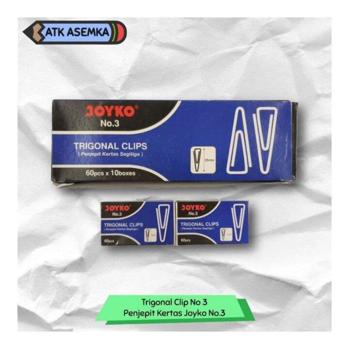 Trigonal Clip No 3 / Klip / Penjepit Kertas Joyko No.3 | Lazada Indonesia